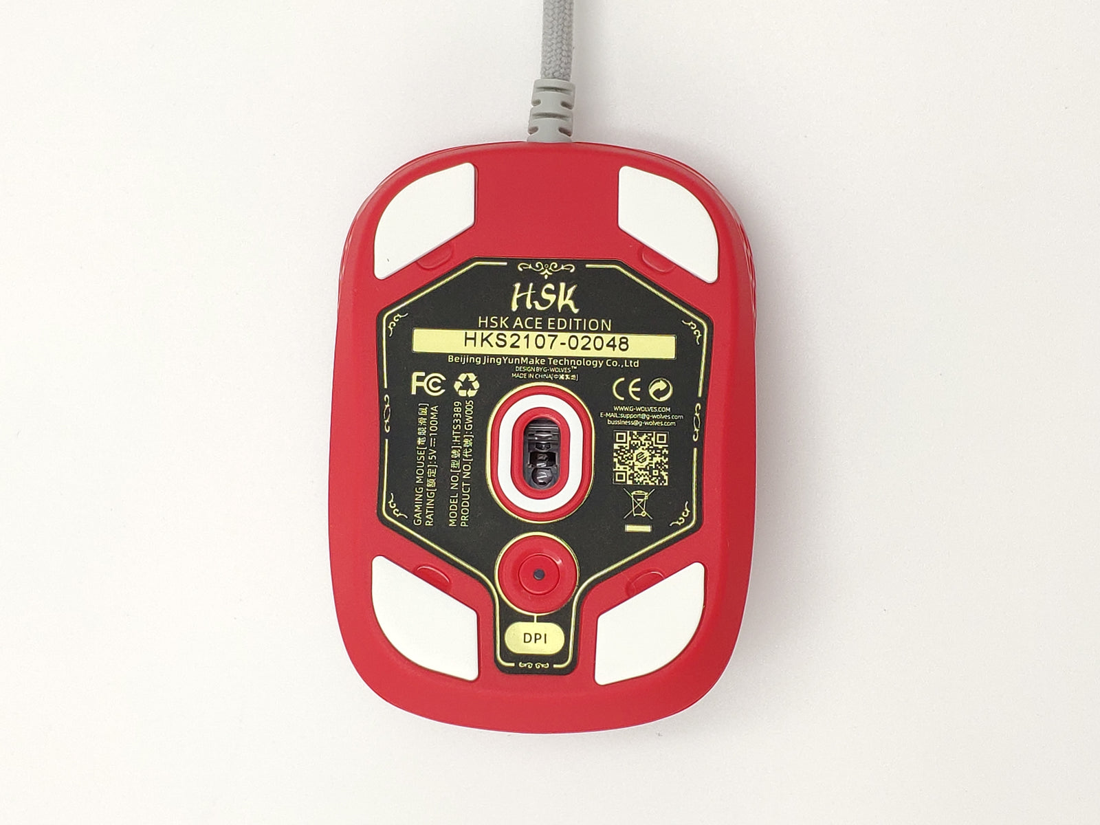 G-Wolves HSK Gaming Mouse - Red