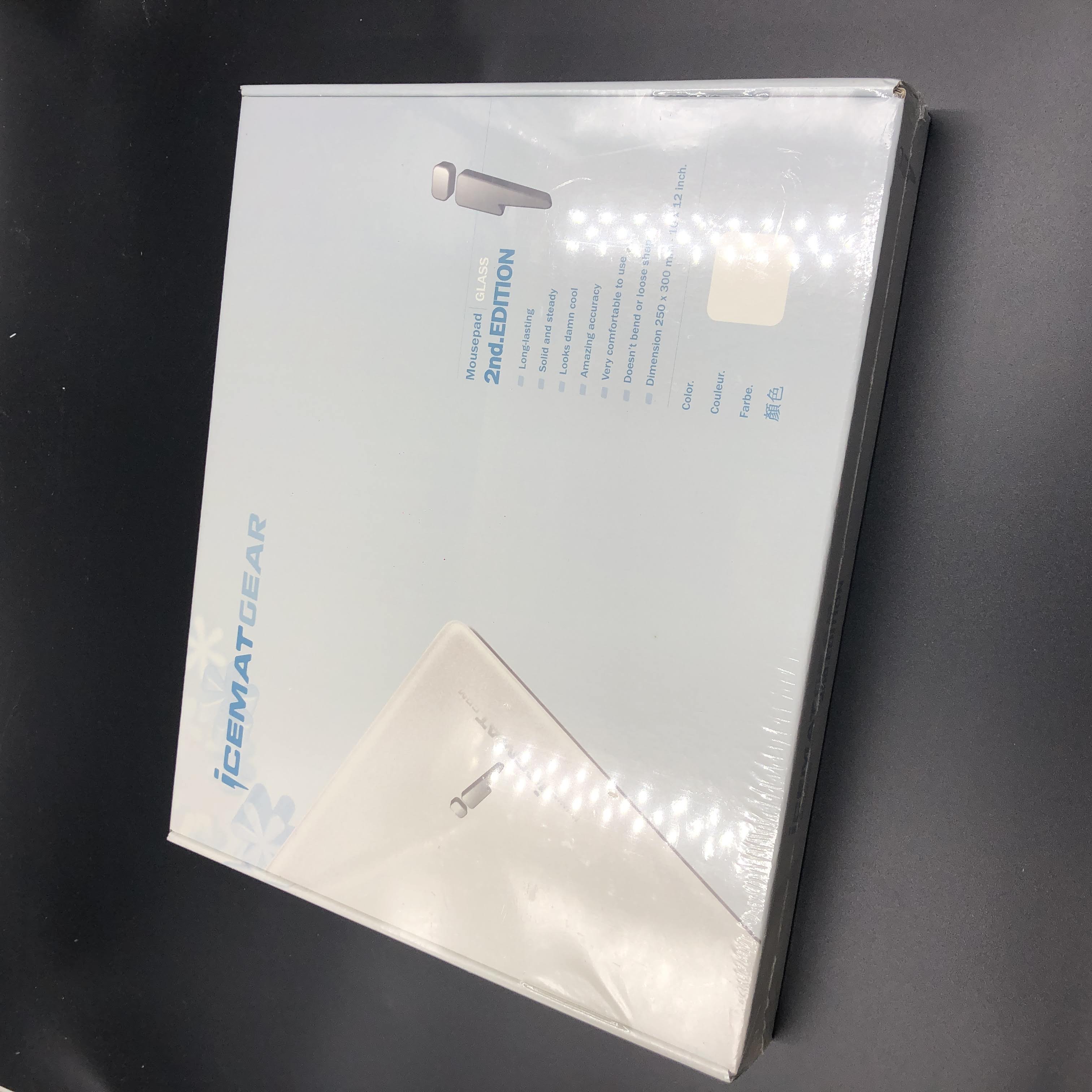 Icemat 2nd Edition Glass Mouse Pad - White